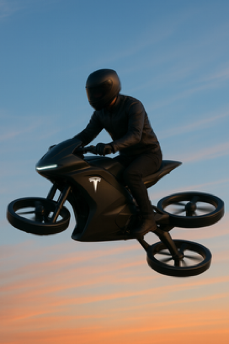 Tesla’s SkyRider: The Flying Bike That Could Redefine Personal Travel ...